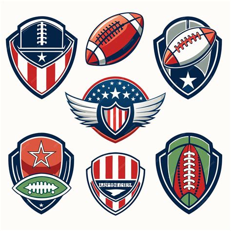American Football Logos A Collection Of Iconic Sports Emblems Premium