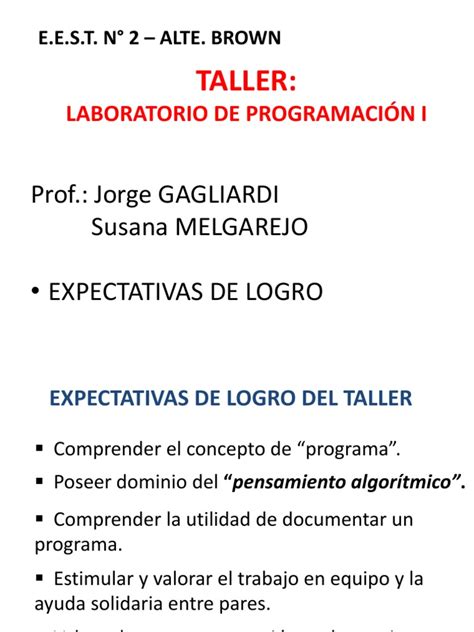 laboratorio de programacion i clase 1 pdf lenguaje de