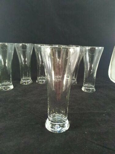 Libbey 8 Ounce Flair Pilsner Bar Beer Glasses Set Of 7 Clear 4540655671