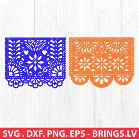 Papel Picado Svg Mexico Papel Picado Fiesta Banner Svg Cut File