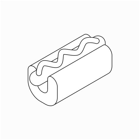 Hot Dog Clip Art Black And White 98 Hot Dog Isolated Black Stock