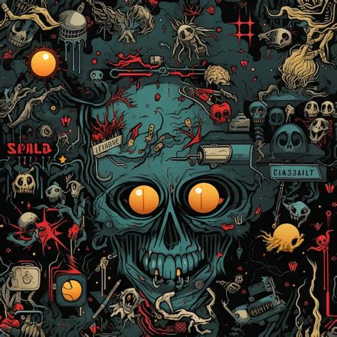 Premium Ai Image A Zombie Pattern Illustration