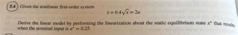 Solved 54 Given The Nonlinear First Order System T 04