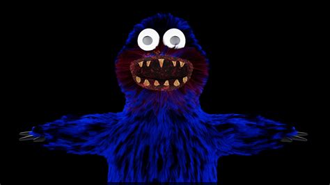 Artstation Scary Cookie Monster Fan Art Wip
