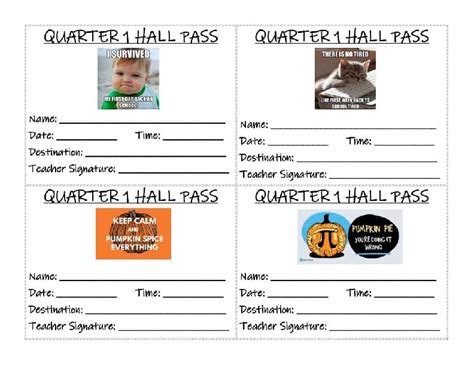 Meme Bathroom Passes Editable By Hilary Hosek Tpt