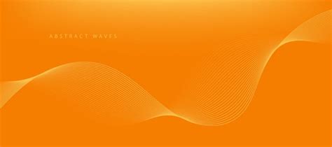 Premium Vector Abstract Orange Gradient Background With Waves