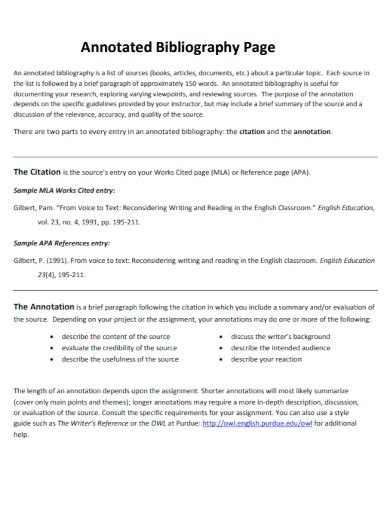 Annotated Bibliography Format Example Pdf Examples