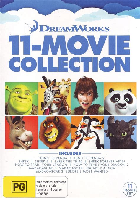 Dreamworks Mega Collection Boxset Dvd 11 Movies Non Usa