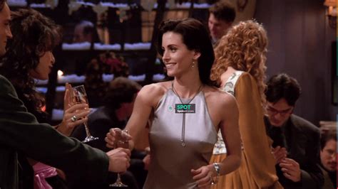 Dark Silver Satin Slip Dress Worn By Monica Geller Courteney Cox In