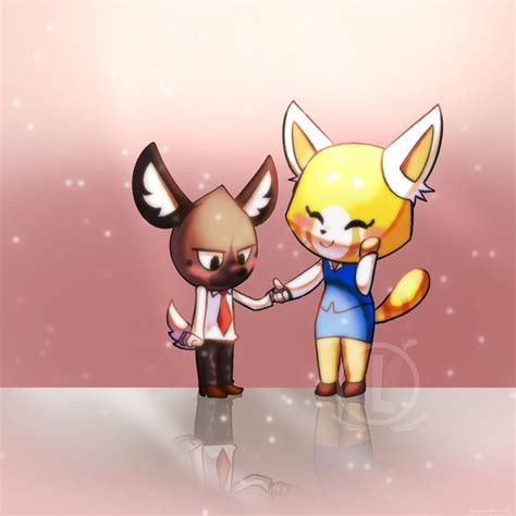 221884 Safe Artistthunderskeleton13 Haida Aggretsuko Retsuko
