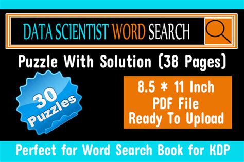 Data Scientist Word Search Puzzle Book Graphic By Designs Pro