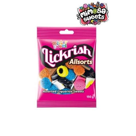 Mr Sweet Lickrish Allsorts Bag 150g African Hut