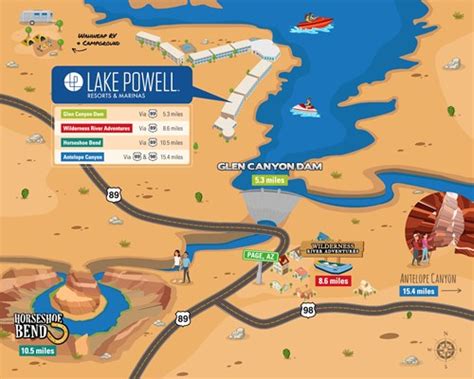 Lake Powell Area Maps Plan Your Adventure Lake Powell Recreation