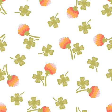 Four Leaf Clover Pattern Wallpaper