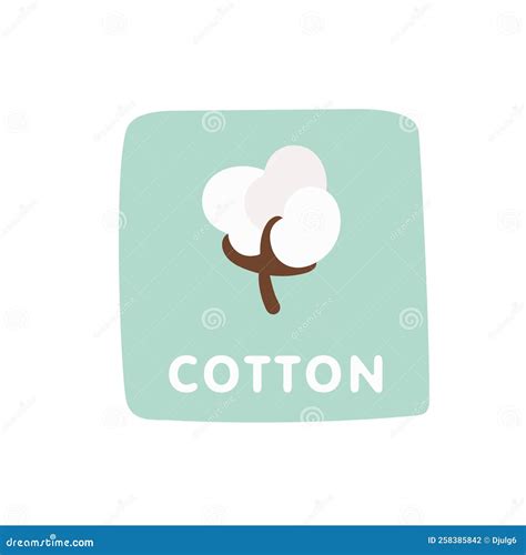 Label With Cotton Sign Cute Tag Stock Vector Illustration Of Icon