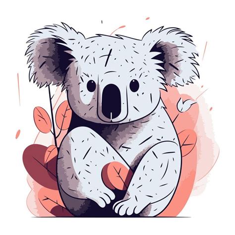 Premium Vector Cute Koala Vector Illustration Hand Drawn Cute Koala