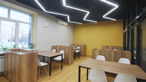 Modern Simple Classroom With Carefully Desks And Chairs Stock Footage Video Of Room Lecture