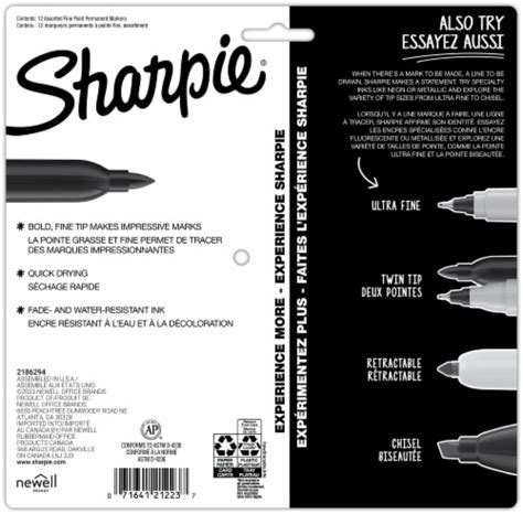 Sharpie® Glam Pop Fine Permanent Markers Assorted 12 Pk Fred Meyer
