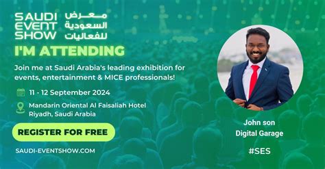 John Son On Linkedin Ses Saudieventshow Eventprofessionals