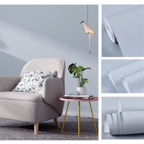 3m5m10m Morandi Color Wallpaper Self Adhesive Pvc Waterproof Wall Sticker Width 60cm Shopee