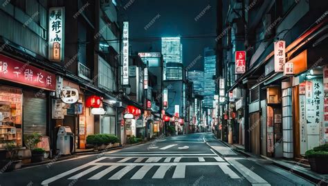 Premium Photo Tokyo City In The Night Street At Night Night Scene City In The Night