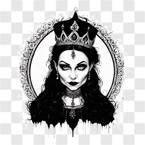 Download Zwart Wit Portret Van Een Oude Vrouw Met Doornen In Haar Haar