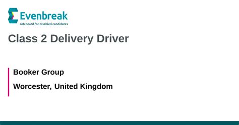 Class 2 Delivery Driver Job With Booker Group 1079614