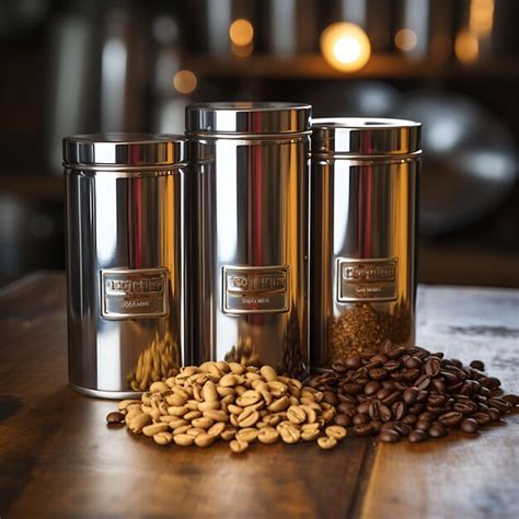 Premium Ai Image Packaging Photoshoot Of A Set Of 3 Stainless Steel