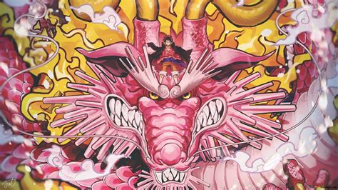 One Piece Kozuki Momonosuke Dragon Form And Straw Hat Luffy 2k