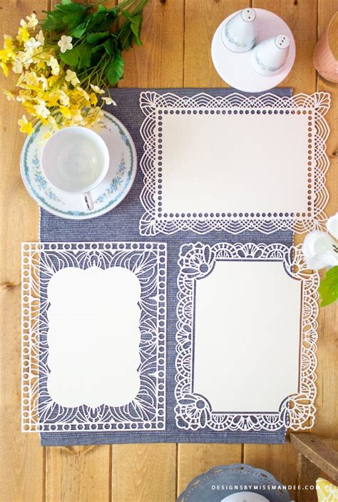 Lacy Placemats Intricate Cut Files Designs By Miss Mandee Paper