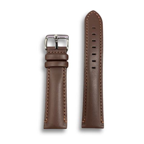 Peyton Rous Plain Dark Brown Leather Strap 20mm
