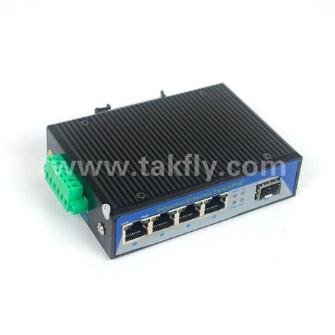 4 Port Gigabit Industrial Swicth Poe Network Switch Switch And Sfp Transceiver