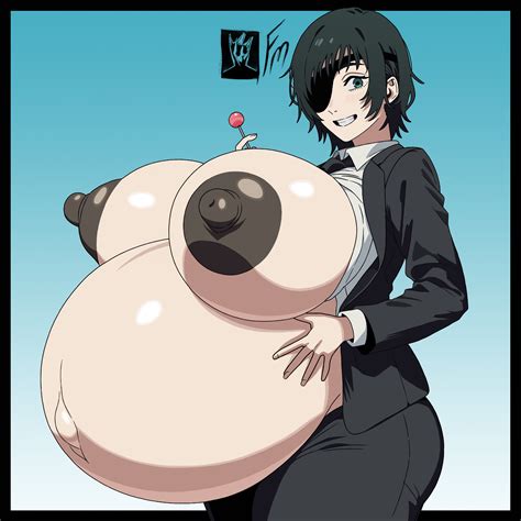 Rule 34 1girls Black Hair Blush Breasts Chainsaw Man Dark Areola Erect Nipples Eyepatch Female