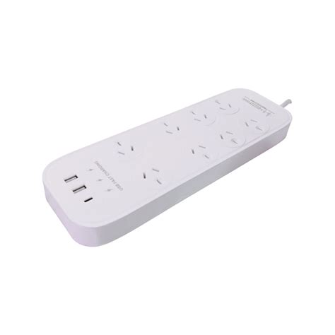 Cordtech 5 4a Usb 8 Outlet Surge Protected Entertainment Power Board Bunnings Australia