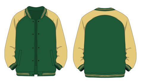 Varsity Jacket Template Vector Art Icons And Graphics For Free Download