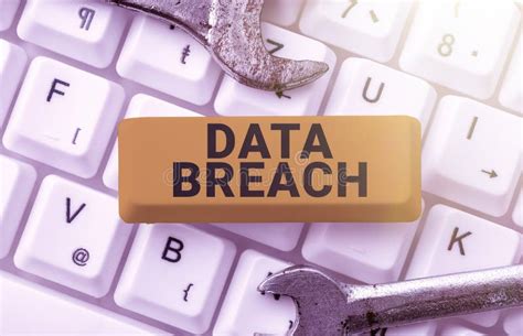 Text Caption Presenting Data Breach Word For Unauthorized Release Of