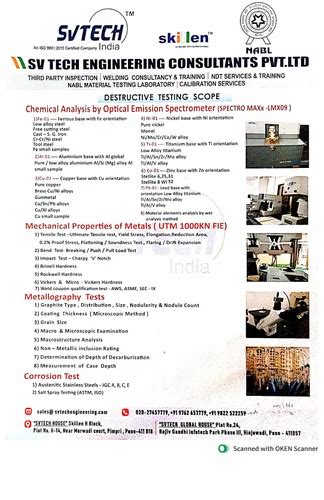 Ndt Testing Non Destructive Testing Service Service Provider From Pune