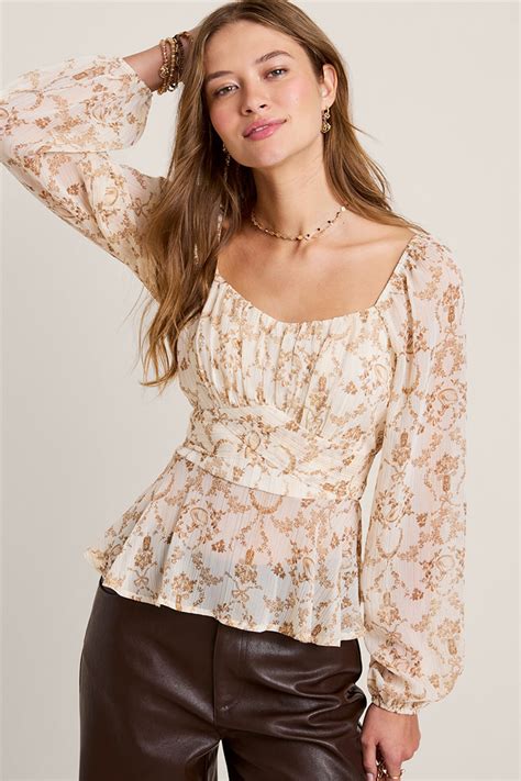 Elena Toile Print Blouse