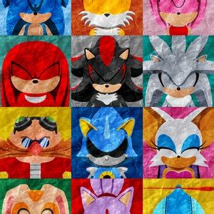 Sonic Group Print Etsy