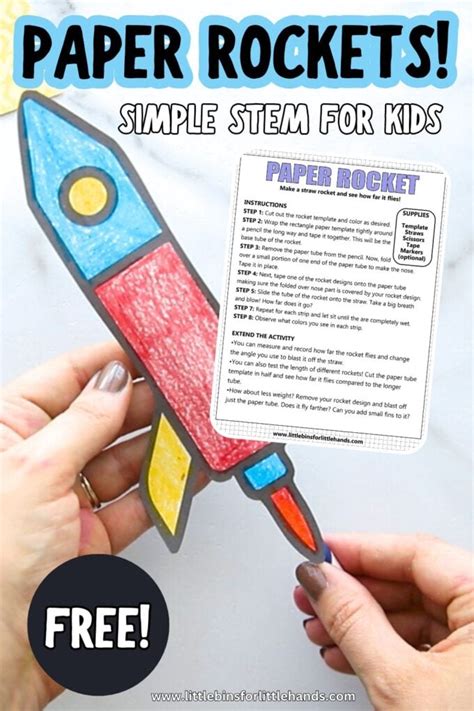 Paper Rocket Straw Rocket Template