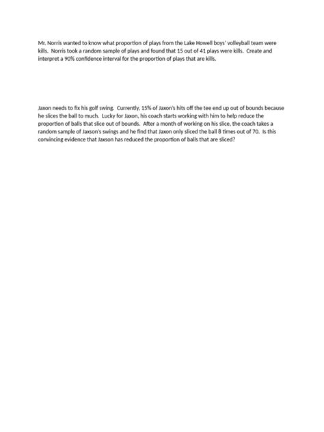 Ci And Hypothesis Test Pdf