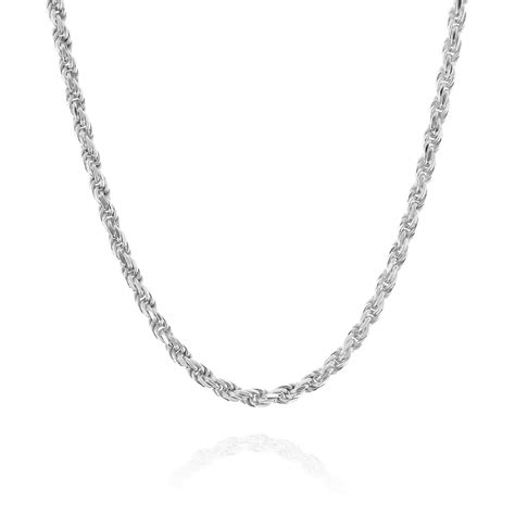 2 5mm Sterling Silver Rope Chain Hard Jewelry™
