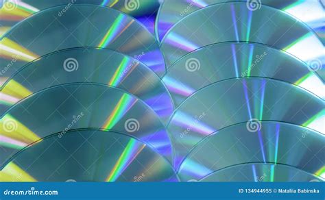Cd Dvd Disc Colorful Compact Background Rainbow Shine Blue Yellow White