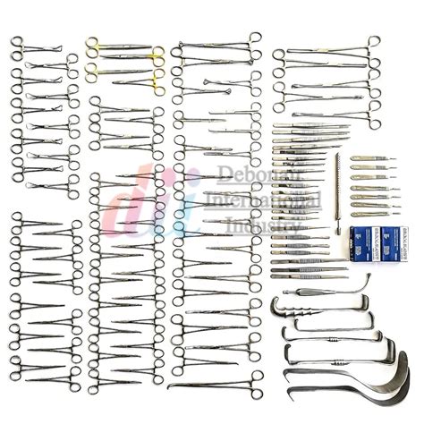 Basic Laparotomy Set 108 Pcs Surgical Instruments For General Surgery Stainless Steel