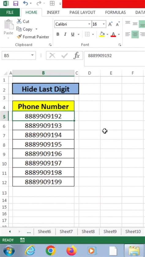 How To Hide Last Digit In Excel Hide Last Digit Excel Tutorials Excel Video Exceltips