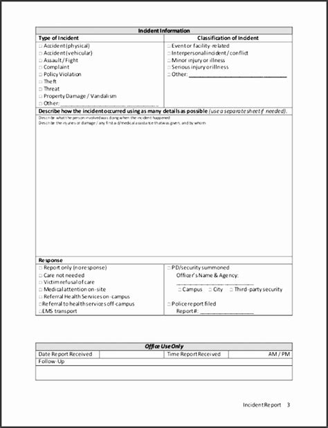 10 Theft Incident Report Template Sampletemplatess Sampletemplatess