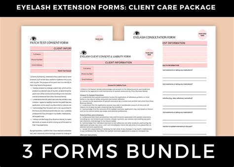 Eyelash Extension Forms Lash Extension Forms Esthetician Consultation
