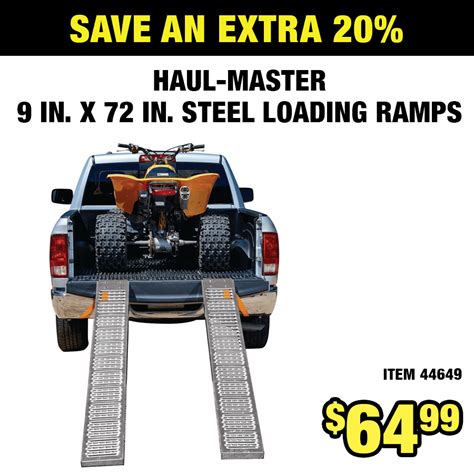 Get 20 Off Haul Master 9 In X 72 In Steel Loading Ramps Harbor