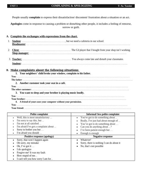 Unit 3 Complaint Pdf