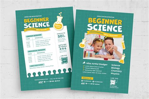 Science Education Flyer Template Psd Ai Vector Brandpacks